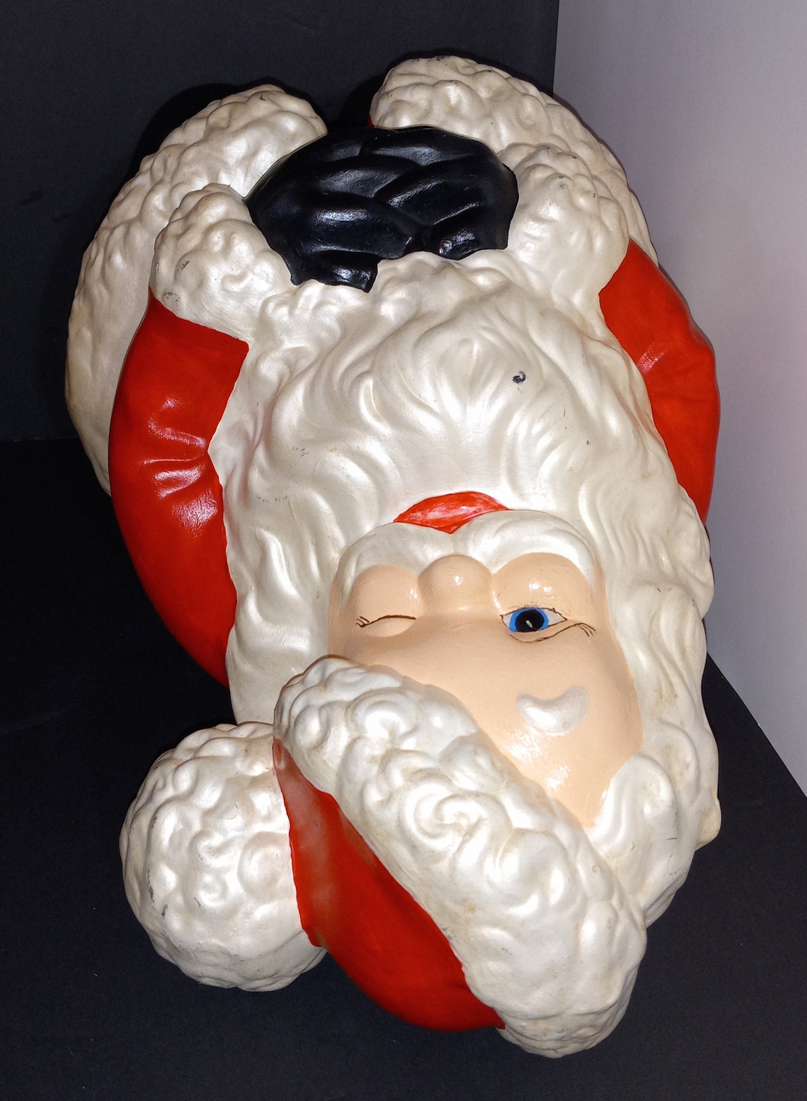 Vintage Large Ceramic Santa 1970s Hand Painted/gift/hand - Etsy