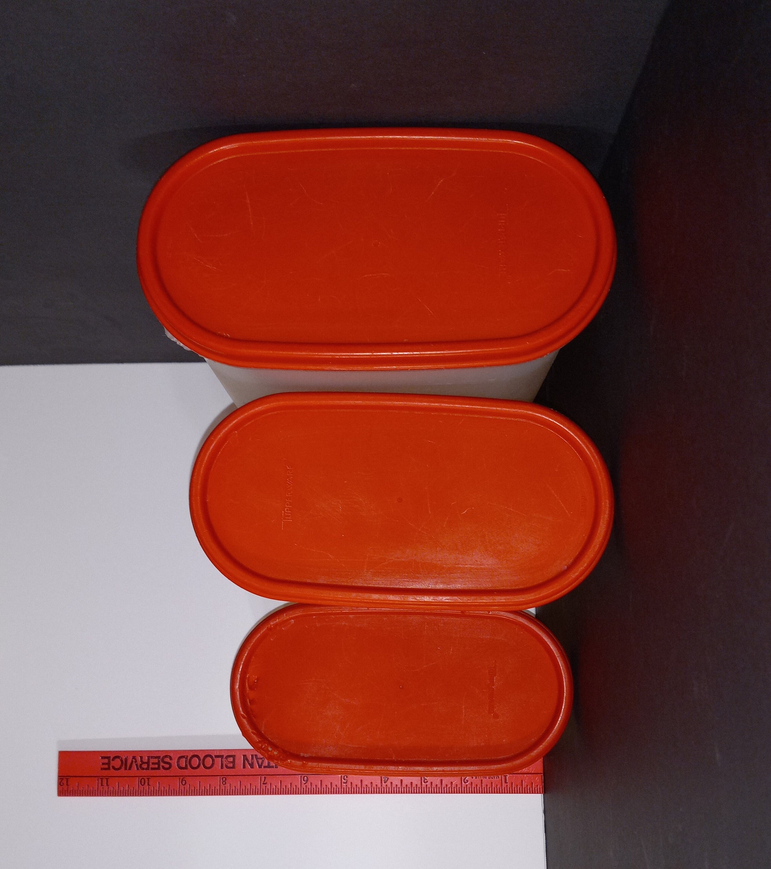 Vintage Tupperware Modular Mates Clear W/paprika Lids 1980s Retro ...