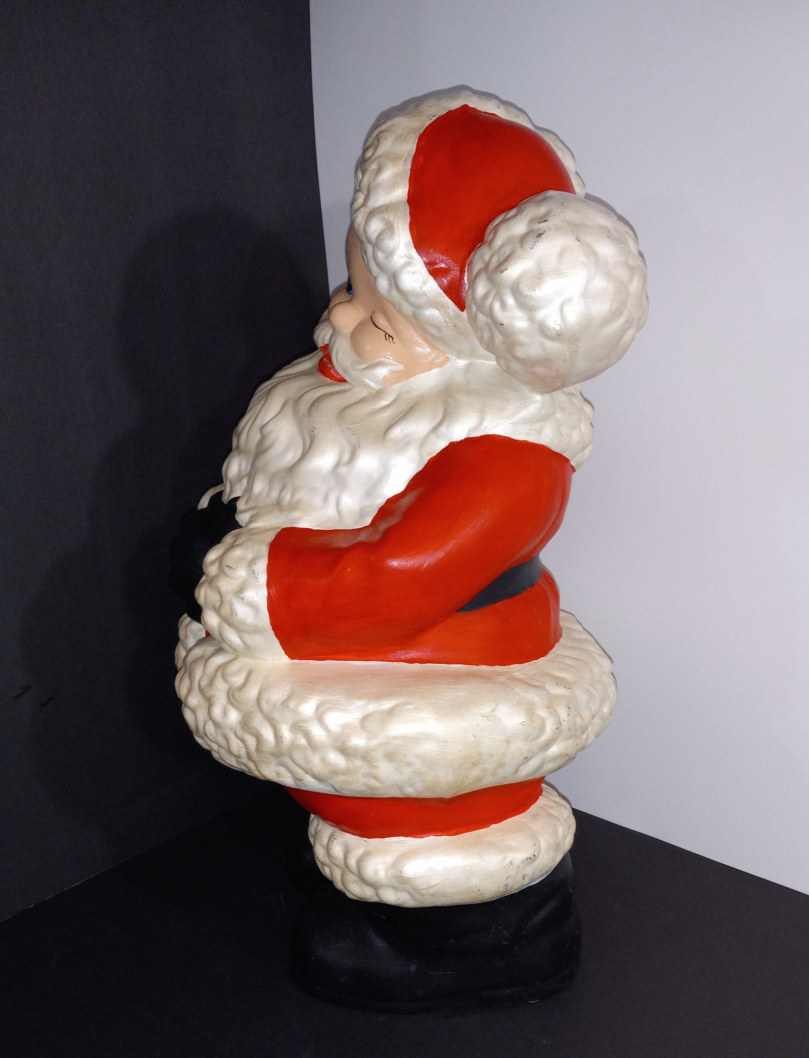 Vintage Large Ceramic Santa 1970s Hand Painted/gift/hand - Etsy