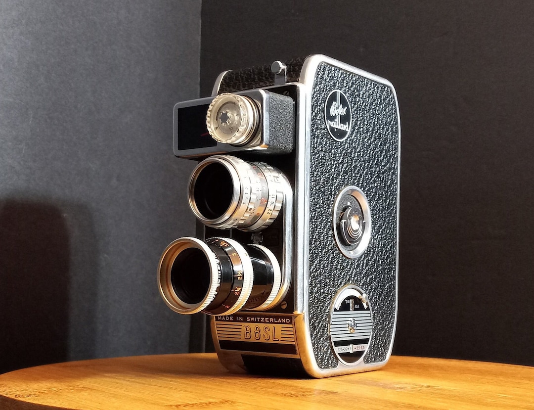 Vintage Paillard Bolex B8SL 8mm Film Movie Camera 1959-63 Twin Turret ...