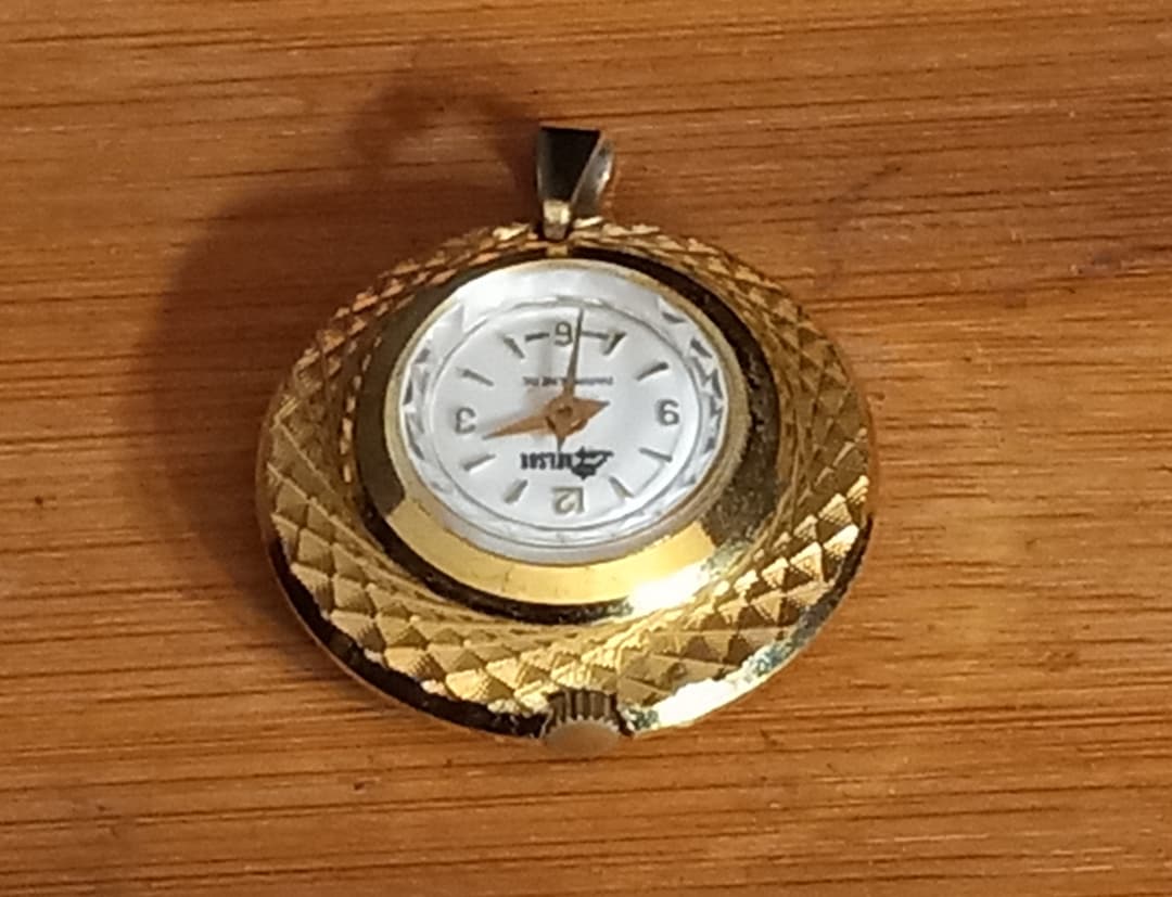 Vintage Lady Nelson Pendant Watch: 1960s Swiss Made Gold Tone (needs ...