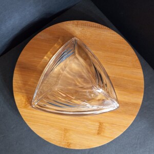 Vintage Mikasa Crystal Triangle Candy Dish 1990s - Etsy
