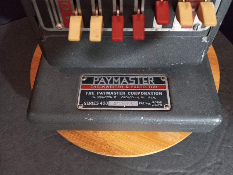 Vintage Paymaster Checkwriter & Protector 1950s Series 400 Made in USA Works - Etsy