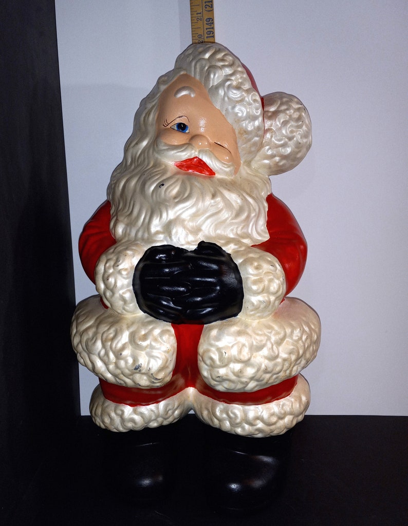 Vintage Large Ceramic Santa 1970s Hand Painted/gift/hand - Etsy
