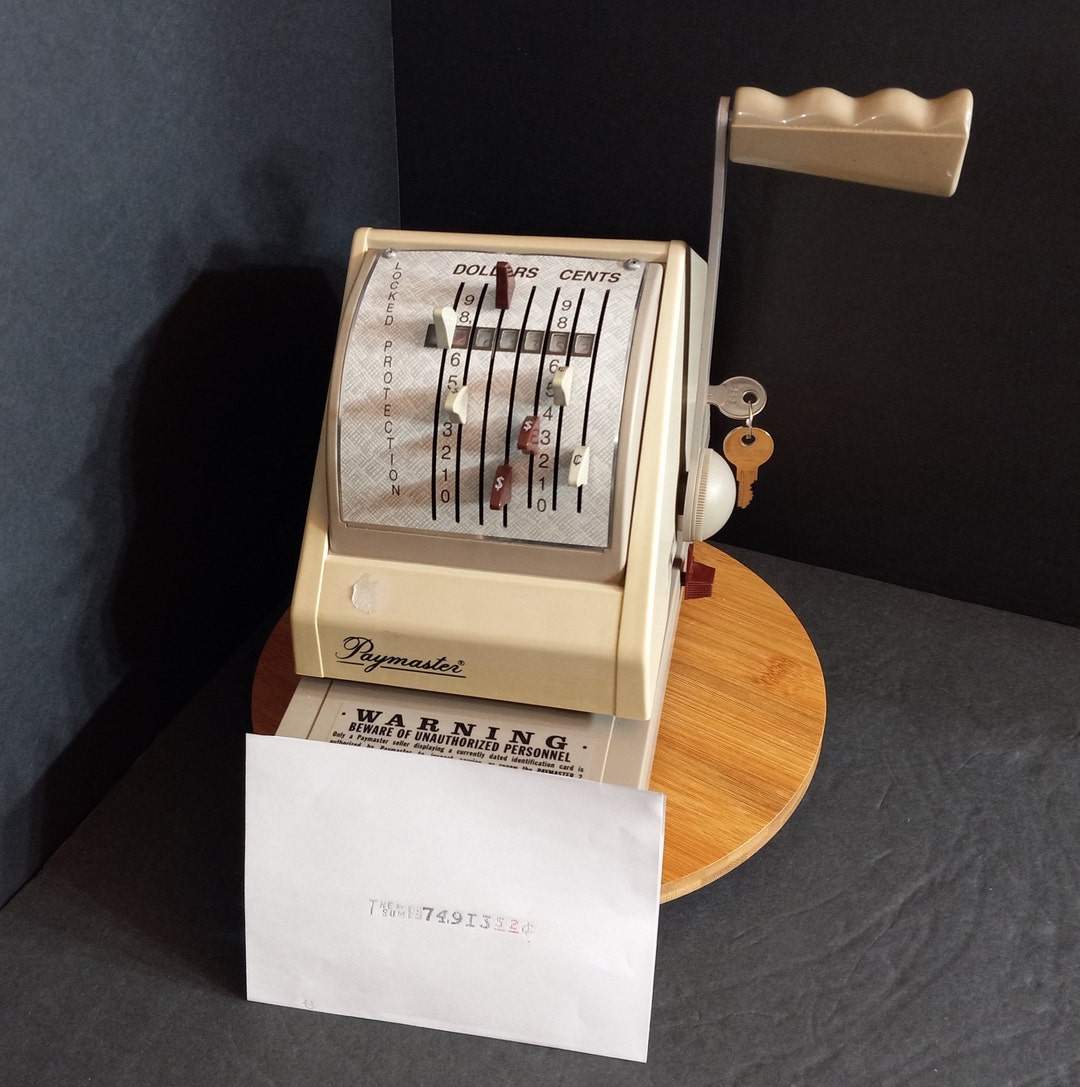 Vintage Paymaster Check Printer 8500-7 Series - Working Office ...
