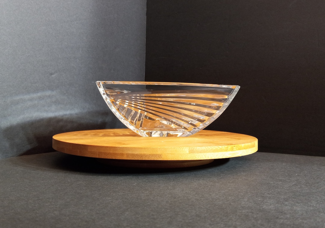 Vintage Mikasa Crystal Triangle Candy Dish 1990s - Etsy
