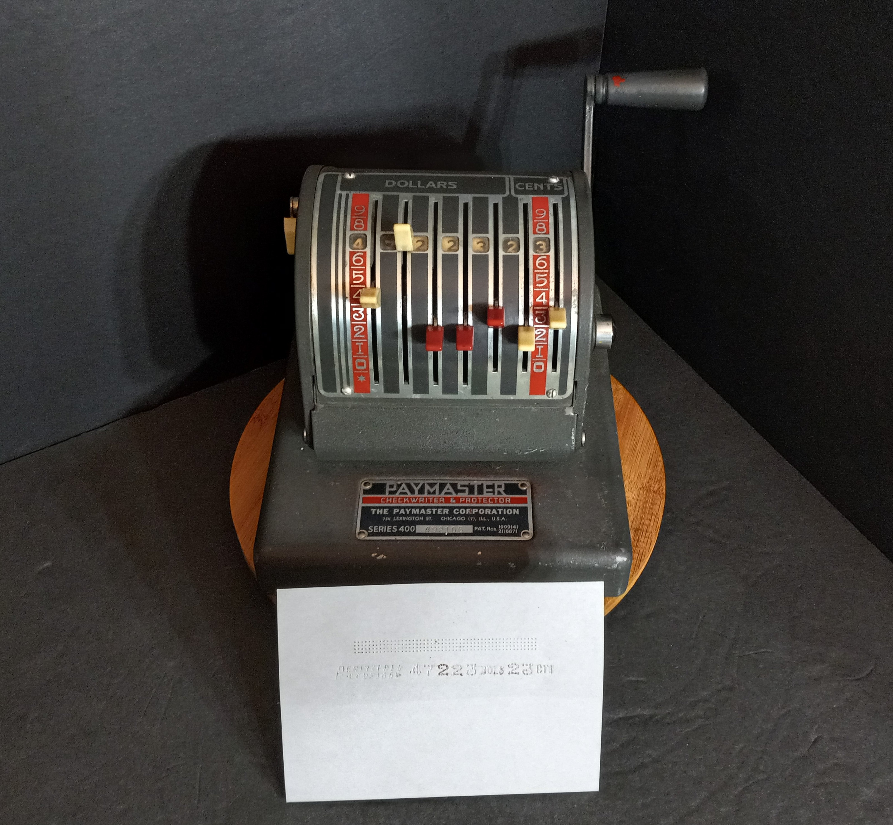 Vintage Paymaster Checkwriter & Protector 1950s Series 400 Made in USA ...