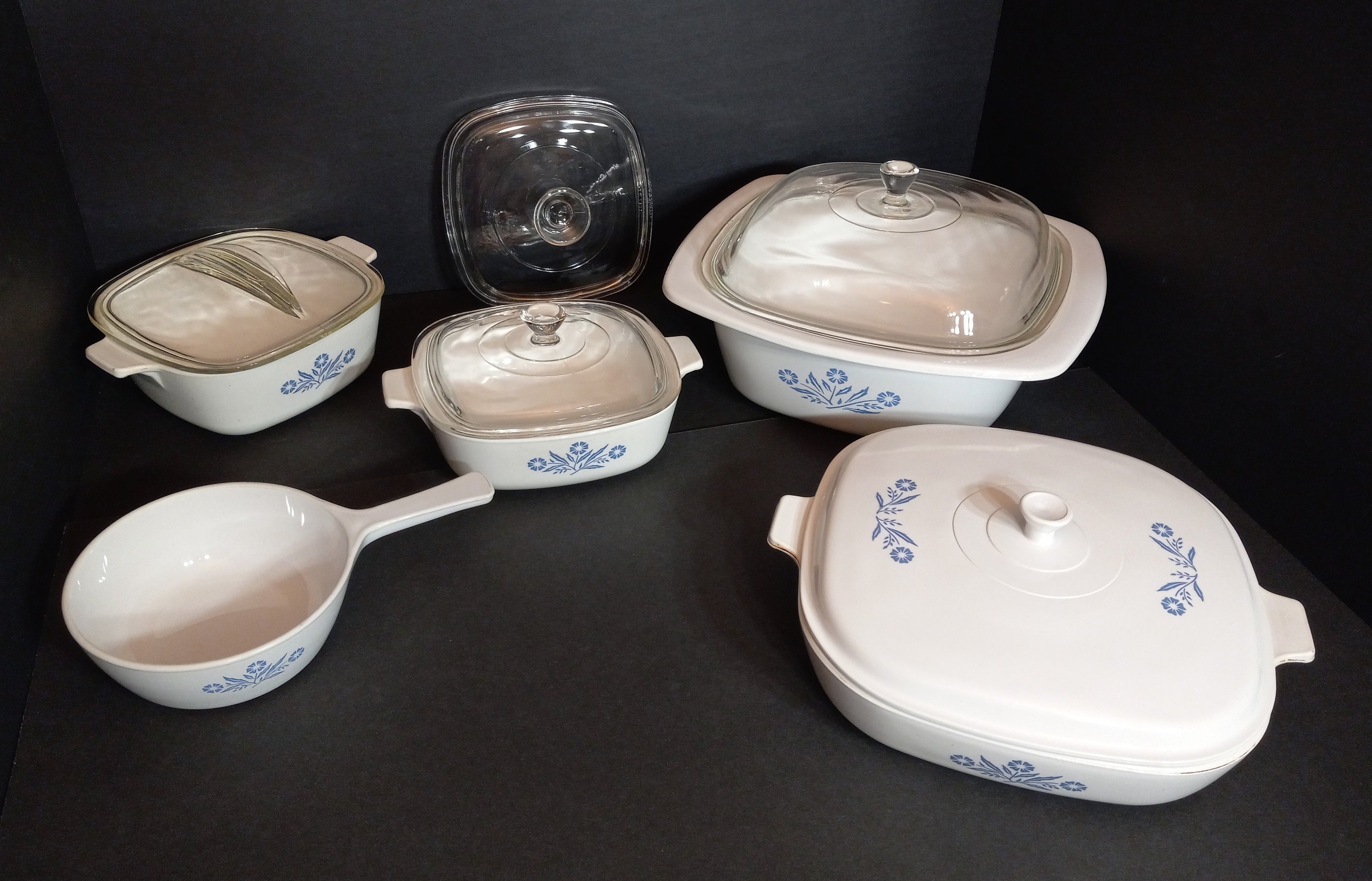 Vintage Corning Ware Blue Cornflower Set 1960s Gift/host/hostess/dining ...