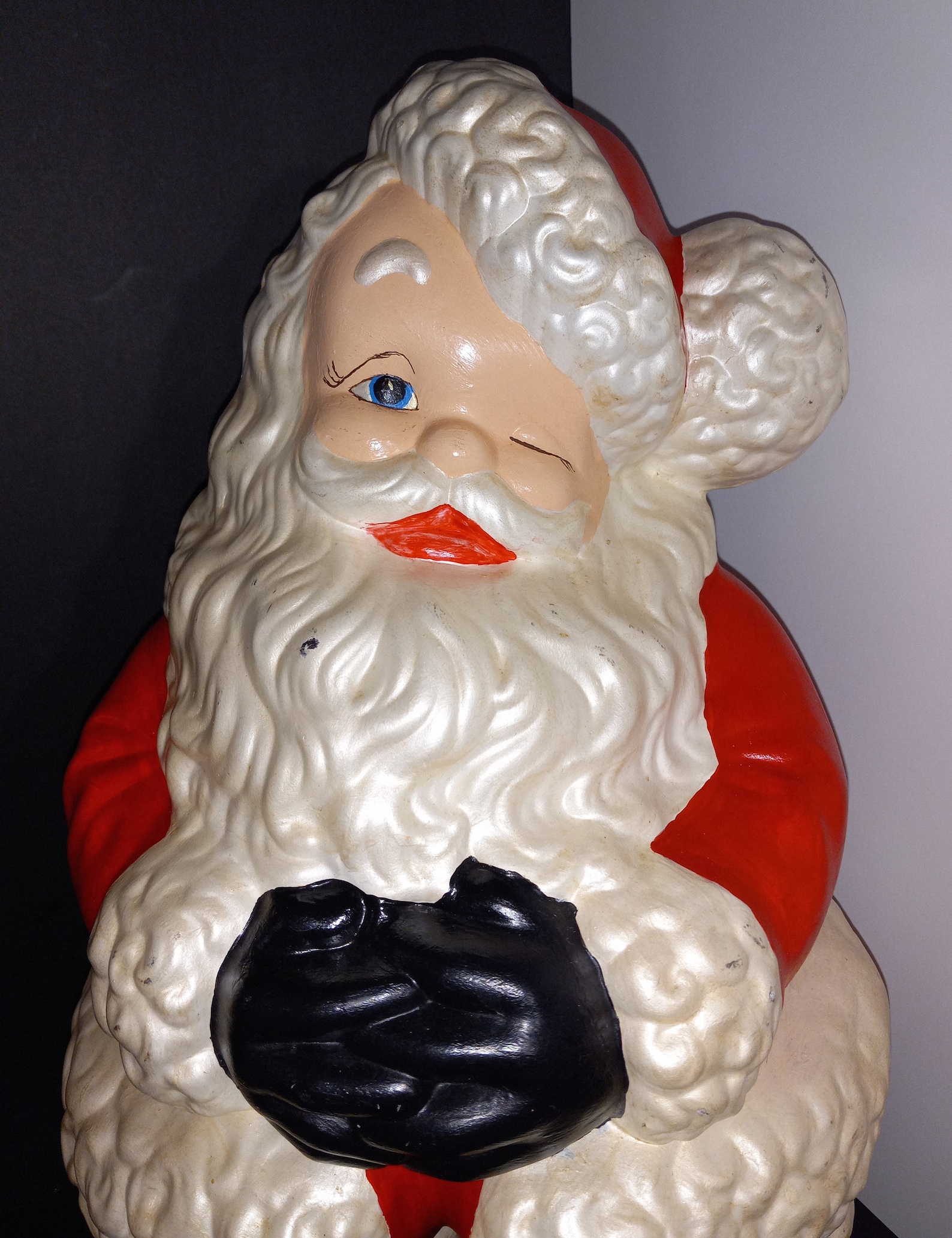 Vintage Large Ceramic Santa 1970s Hand Painted/gift/hand - Etsy
