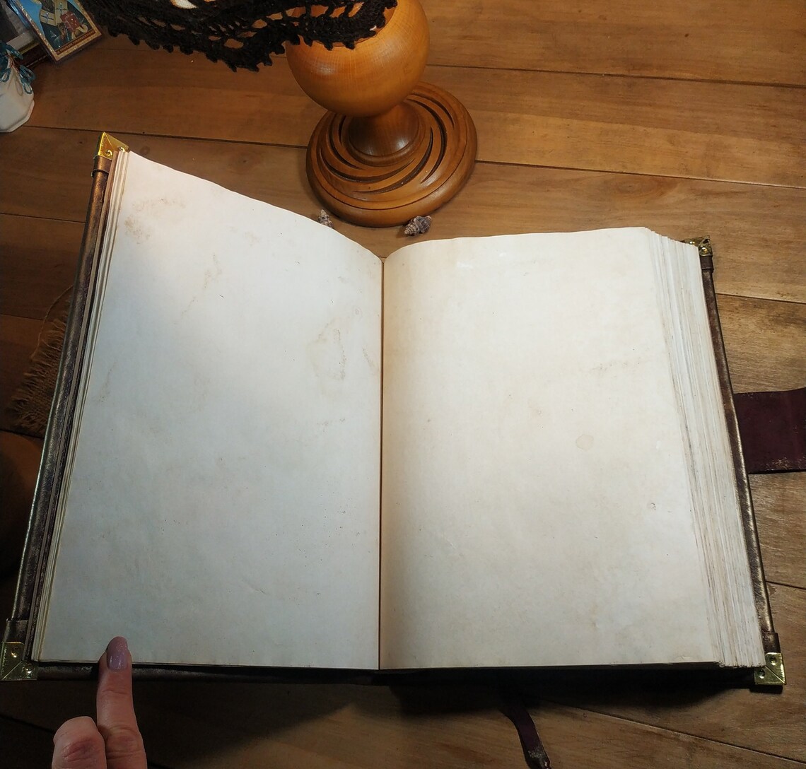 Purple Leather Journal Vintage Notebook Unique Book of Shadows - Etsy