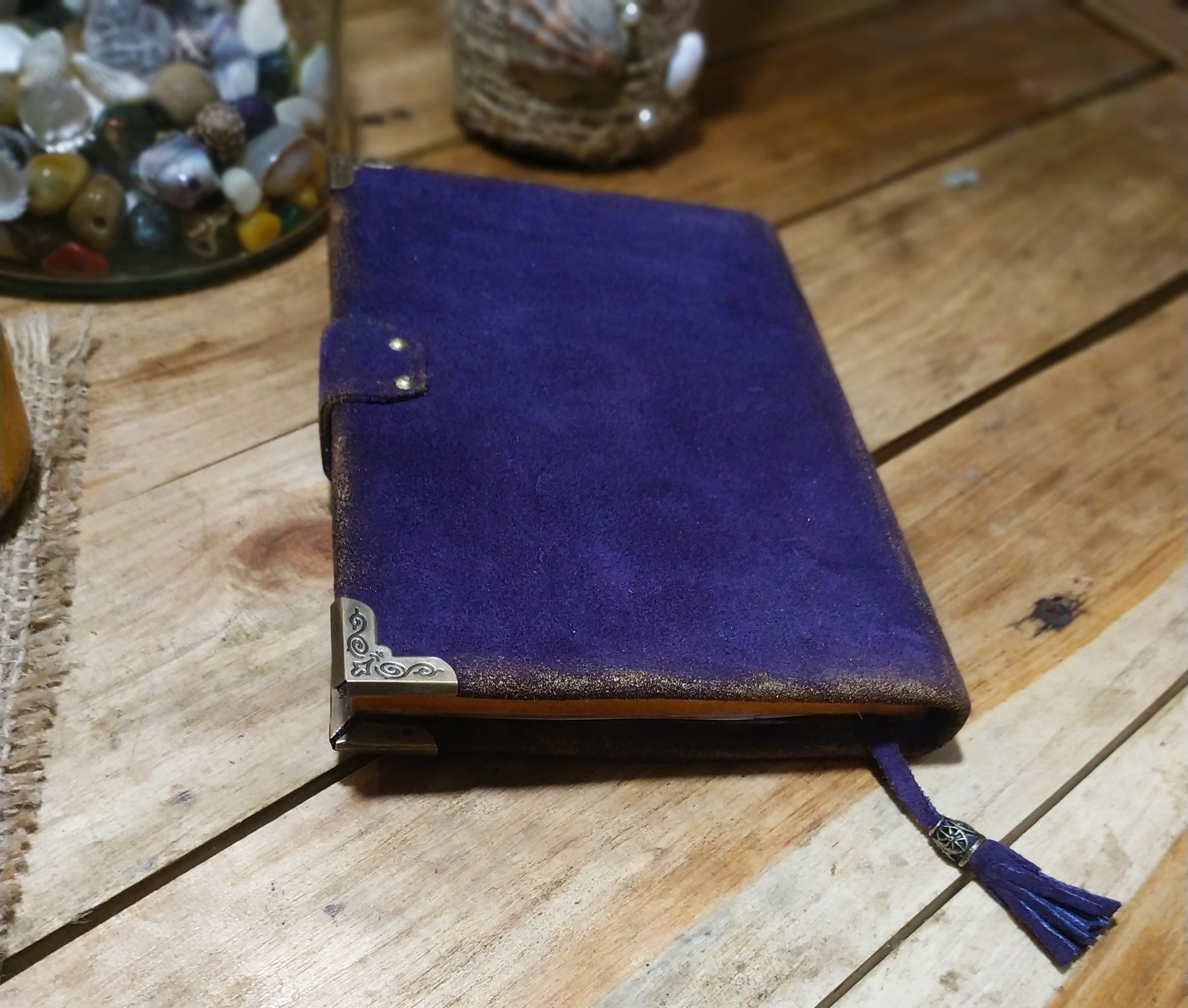 Handmade Violet Suede Notebook Purple Leather Blank Journal - Etsy
