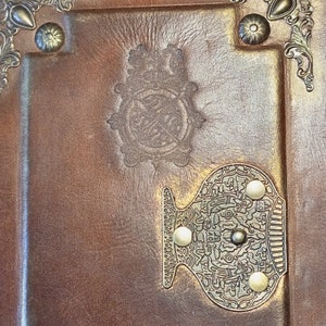 Brown Leather Journal Vintage Rusty Grimoire Antique Book of Shadows ...
