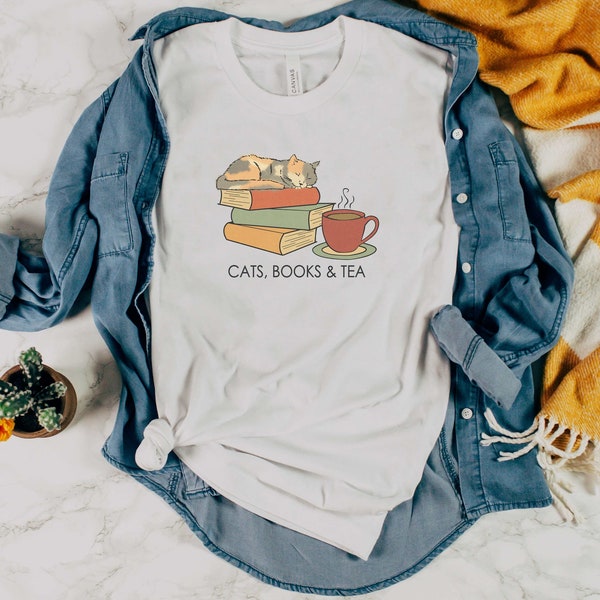 Cats Books and Tea - Etsy