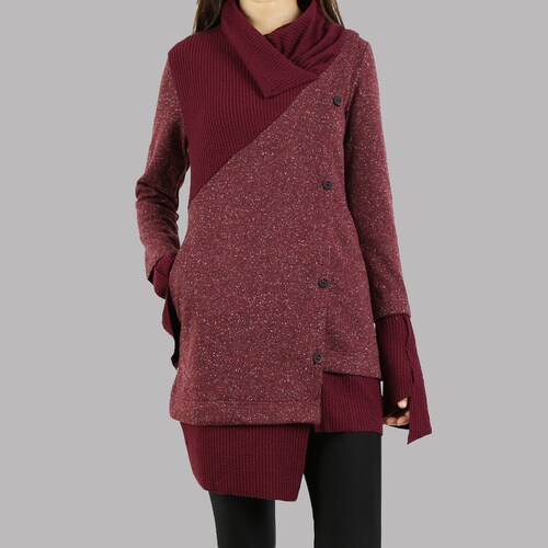 Asymmetrical Sweaters Pullover Sweater Asymmetrical Knit - Etsy