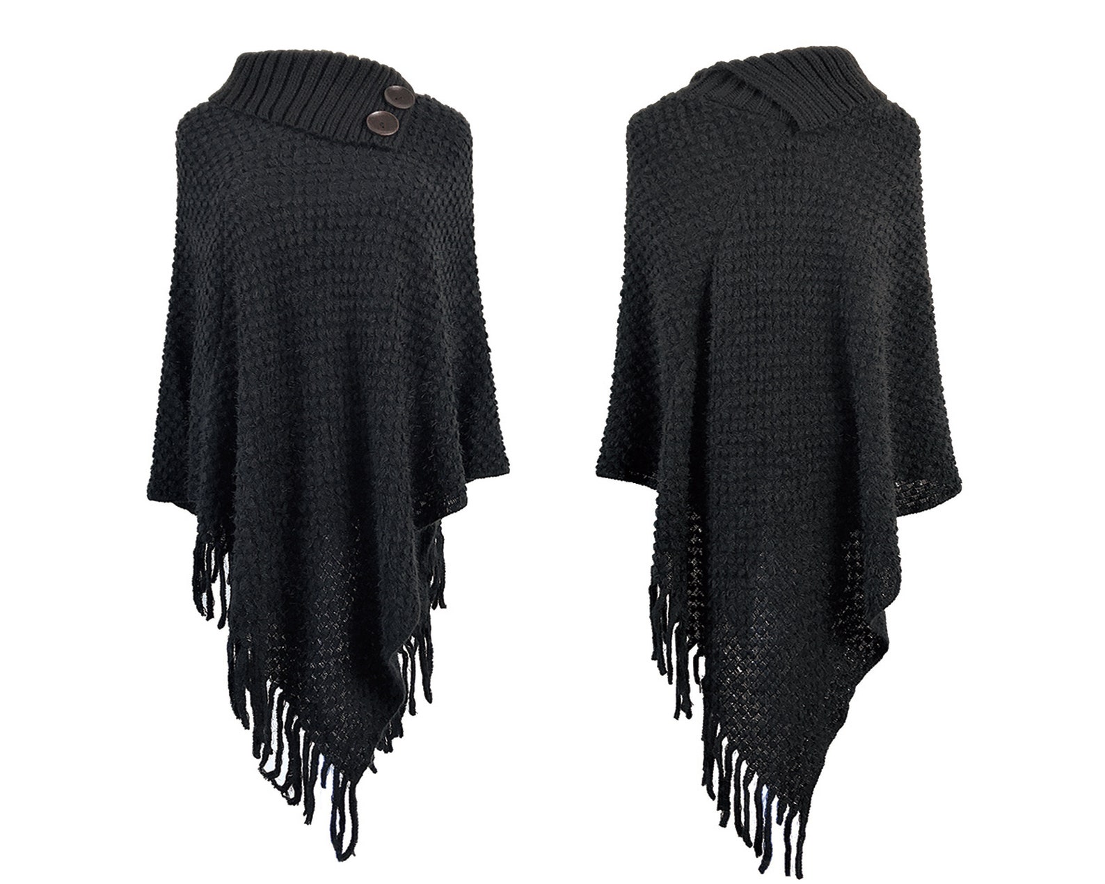 Knits Poncho Women Boho Wool Shawl Wrap Sweater Cape - Etsy