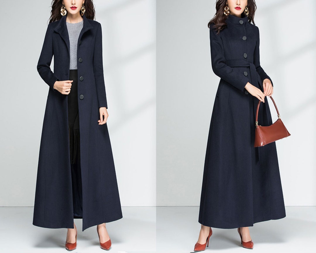 Wool Coat Women, Long Wool Jacket, Coat Dress, Winter Coat, Wool Trench ...