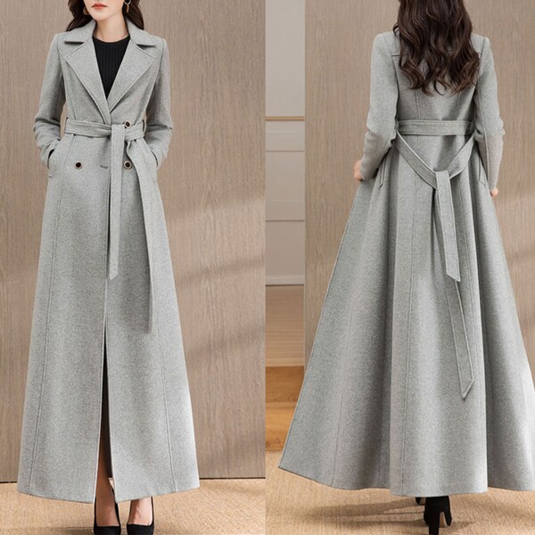 Long Wool Jacket - Etsy