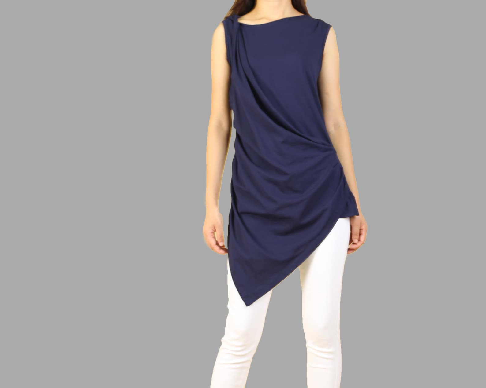 Sleeveless T-shirt Long Tank Top Tunic Tops for Women - Etsy