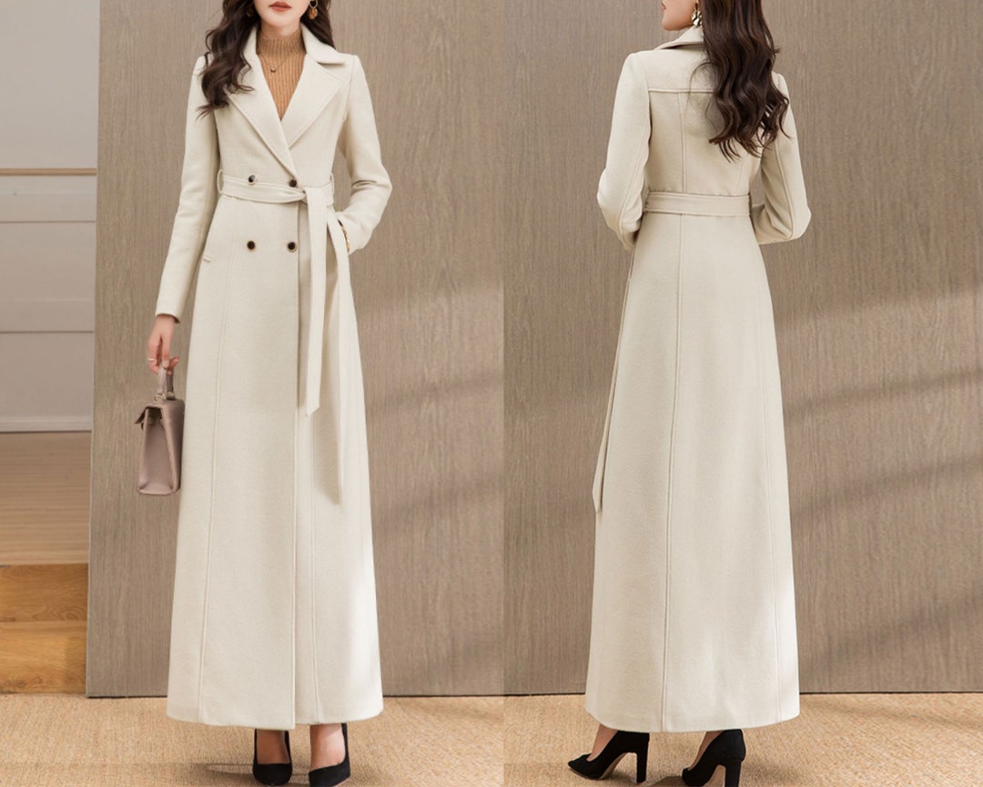 Wool Coat Women, Long Wool Jacket, Coat Dress, Winter Coat, Wool Trench Coat, Full Length Coat ...
