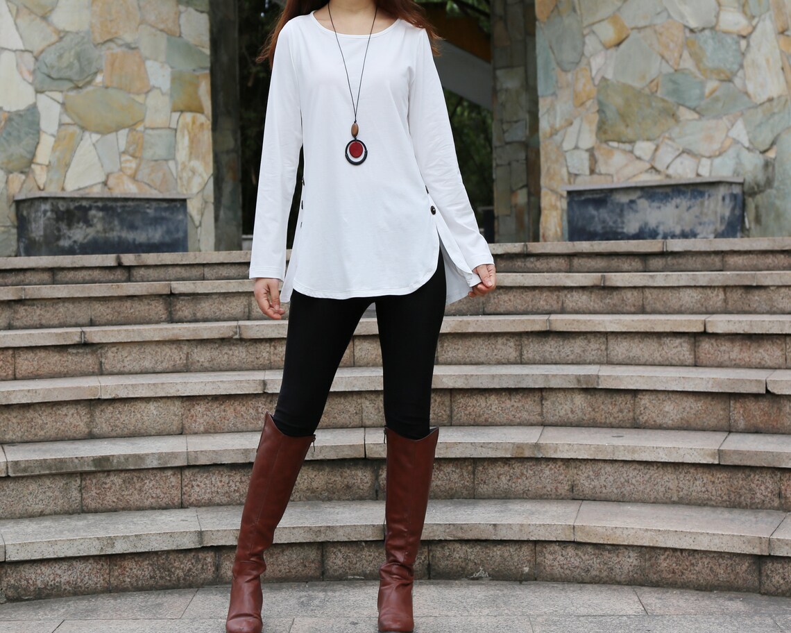 Cotton Tunic Dress Wine Red Top Gray Tunic Top Plus Size - Etsy