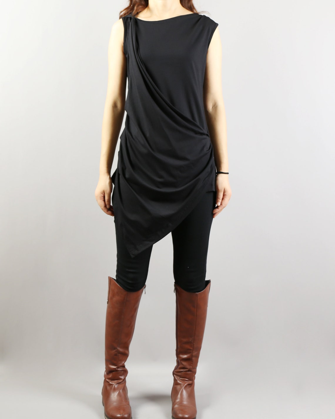 Sleeveless T-shirt Long Tank Top Tunic Tops for Women | Etsy