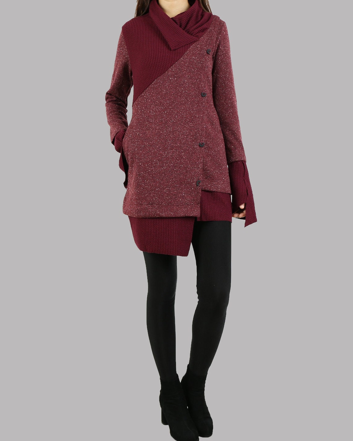 Pullover Sweater Women Asymmetrical Sweater Tunic Dress Long | Etsy