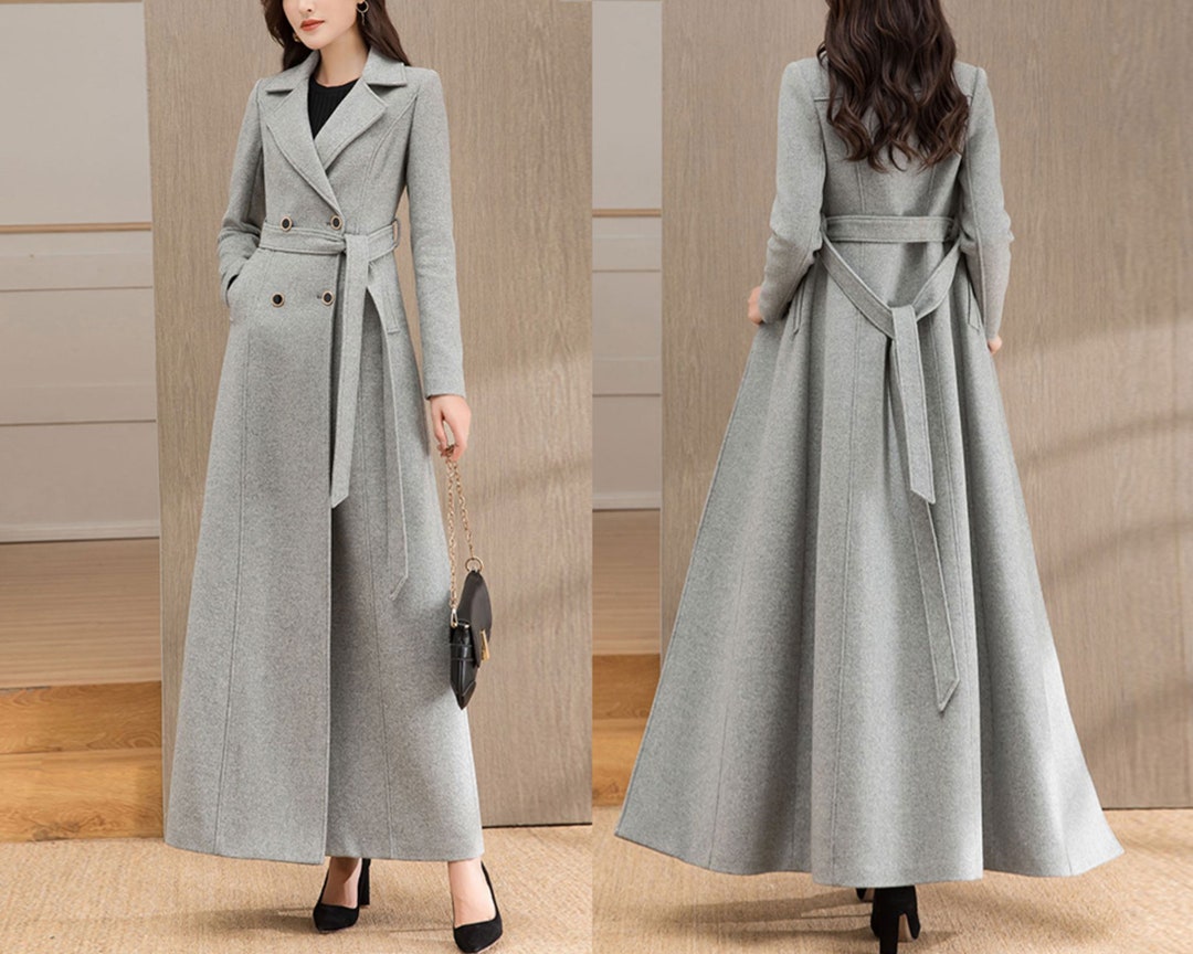 Wool Coat Women, Long Wool Jacket, Coat Dress, Winter Coat, Wool Trench ...
