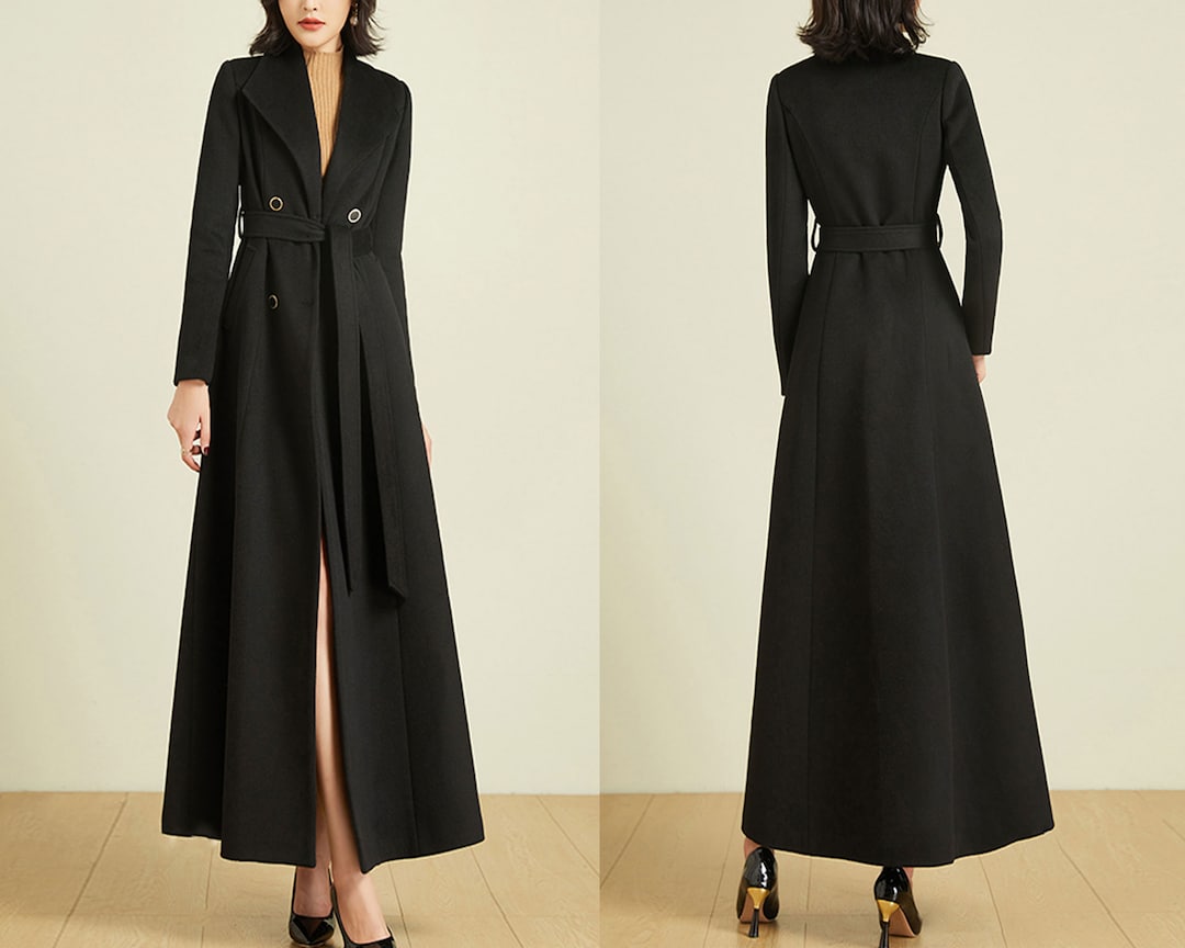 Wool Coat Women, Long Wool Jacket, Coat Dress, Winter Coat, Wool Trench ...