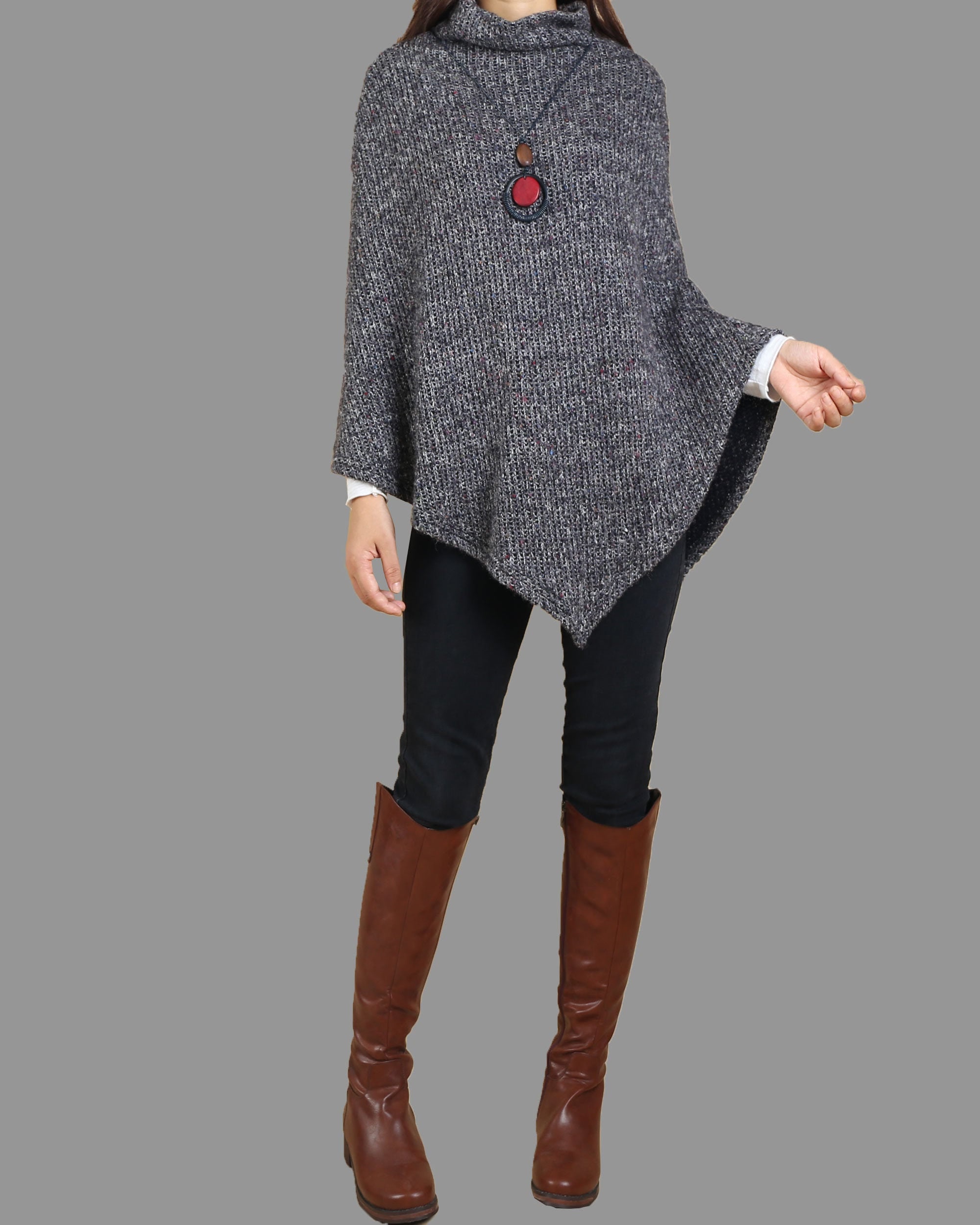 Knitted Poncho Shirt - Etsy