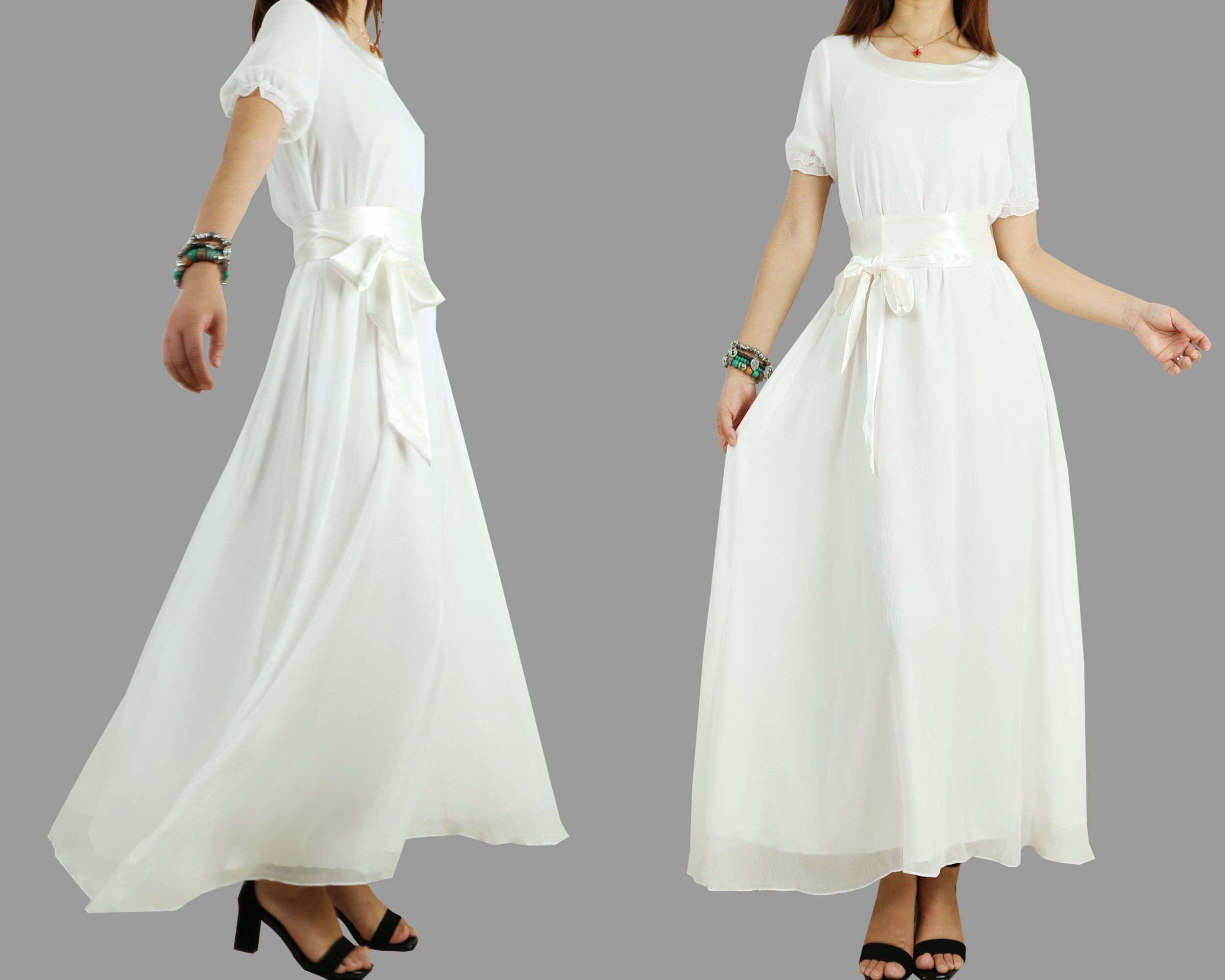 Pleated Chiffon Long Dress Wedding Dress Bridesmaid Dress | Etsy