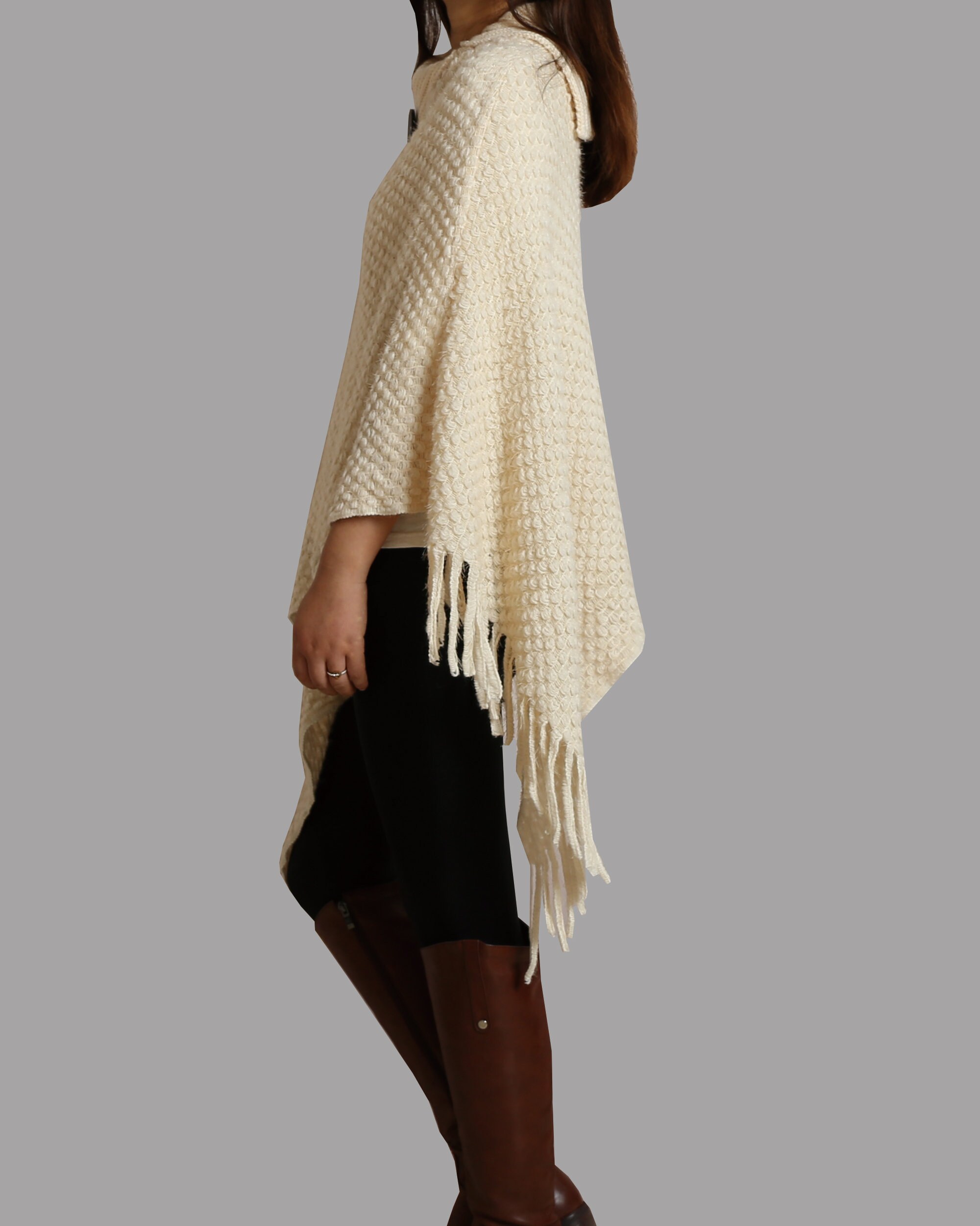 Knits Poncho Women Boho Wool Shawl Wrap Sweater Cape - Etsy