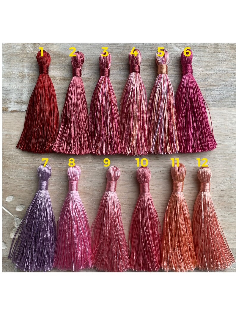 Handmade Silk Tassels Set 8 Cm Tassels Mala Tassels Etsy