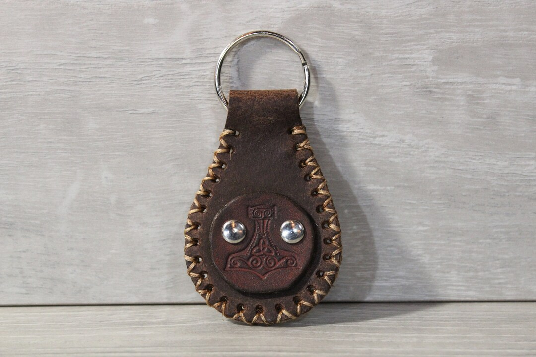 Mjolnir Leather Keychain (free Domestic Shipping) - Etsy