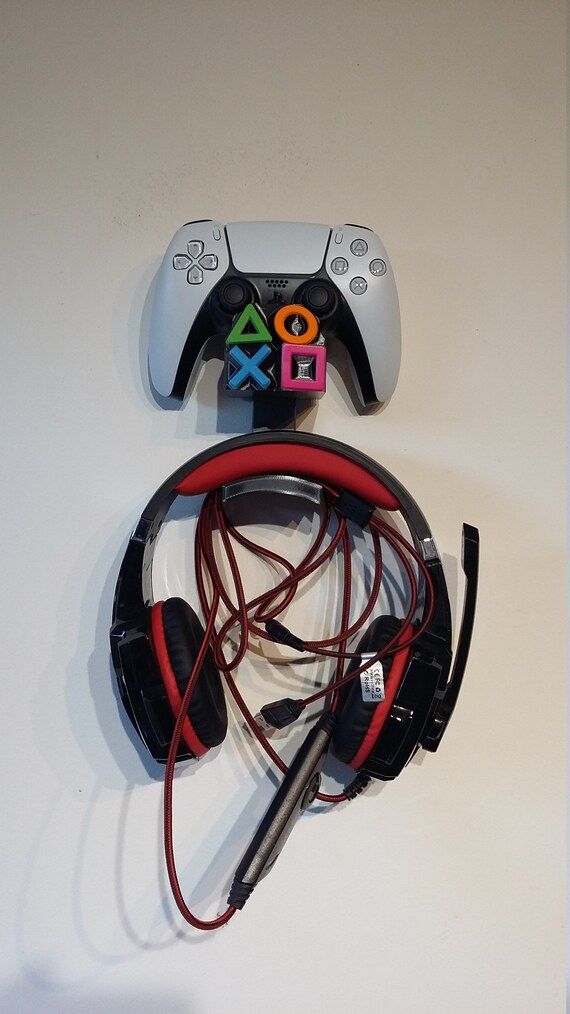 PS5 Controller Wall Mount with Headset Hook | Etsy
