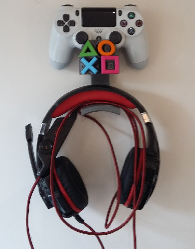Wall Mounted PS4 Controller & Headset Display Mount - Etsy UK
