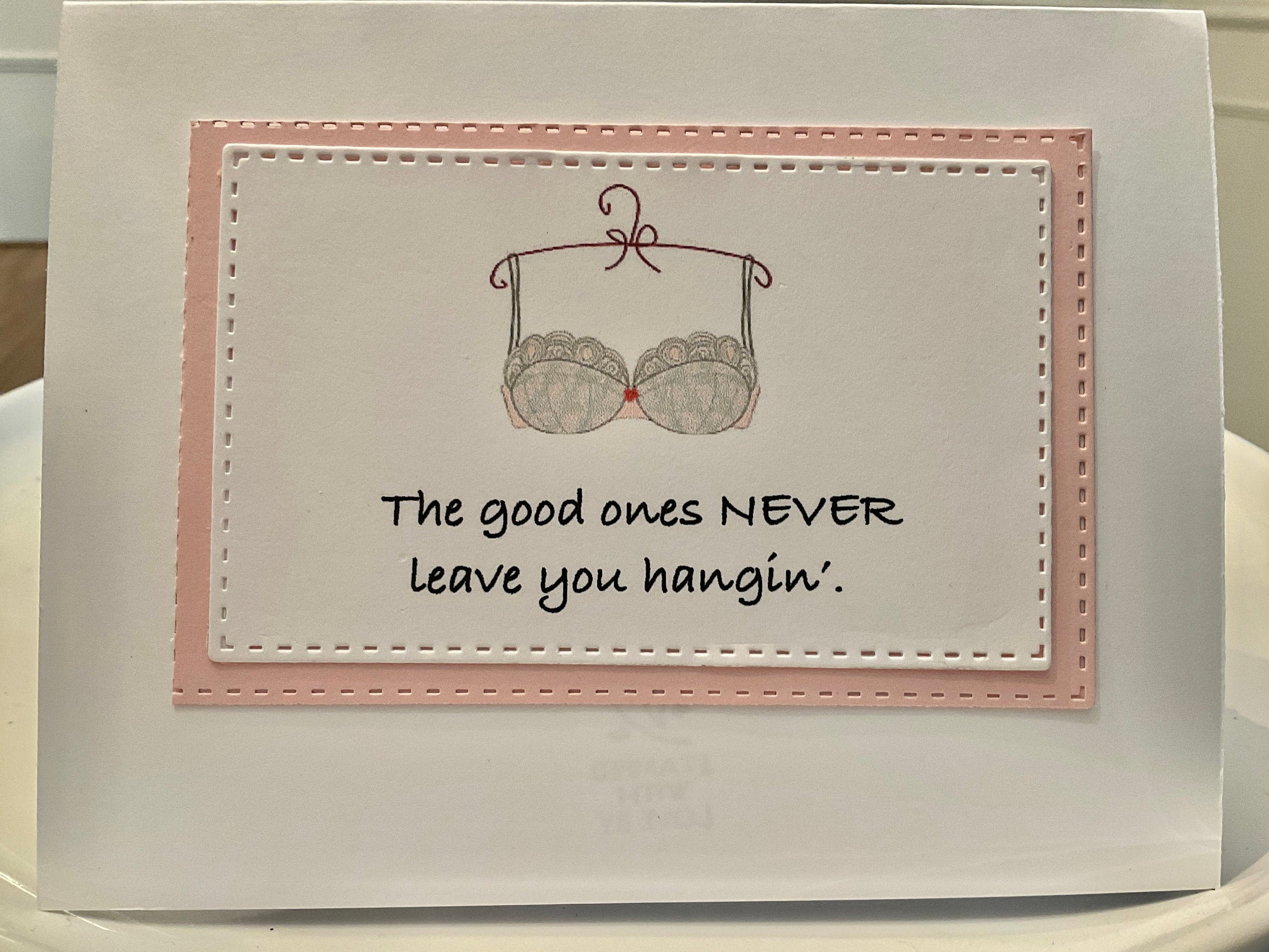 Girlfriend Card, Handmade, Friend Card, Bra Card, Funny Card, Girl Card ...