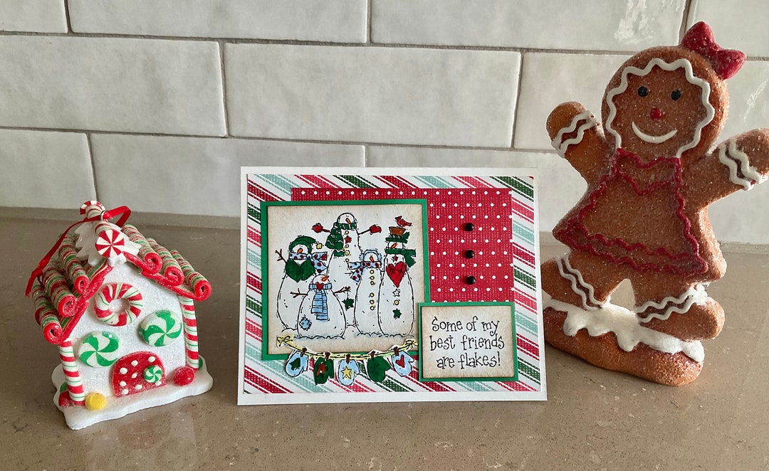 Stampin Up, Christmas, Snowmen, Flakes, Funny, Snowman, Mittens - Etsy