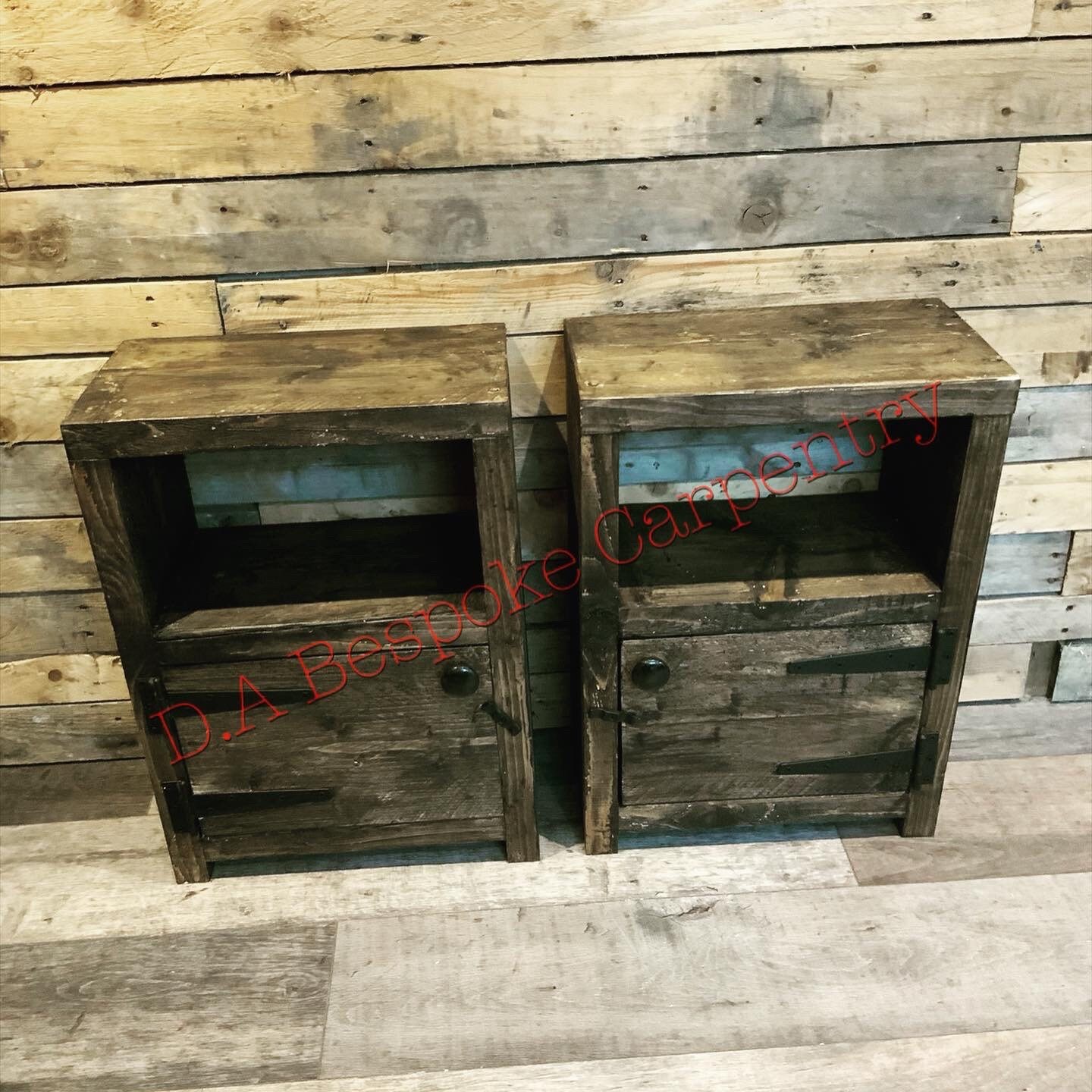 Rustic Bespoke Custom Wooden Bedside Cabinets With Door - Etsy UK