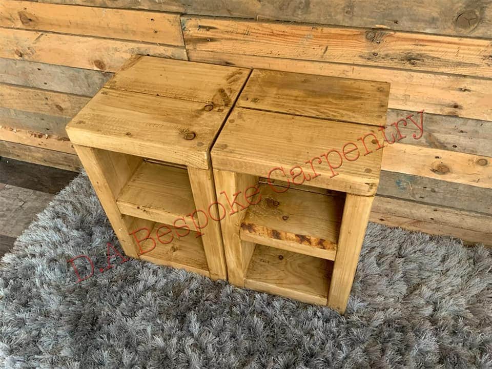 Bedroom Furniture Home & Living Chunky Rustic reclaimed bedside table ...