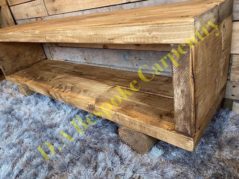 TV Stand/tv Unit Chunky Rustic Handmade Reclaimed Furniture | Etsy