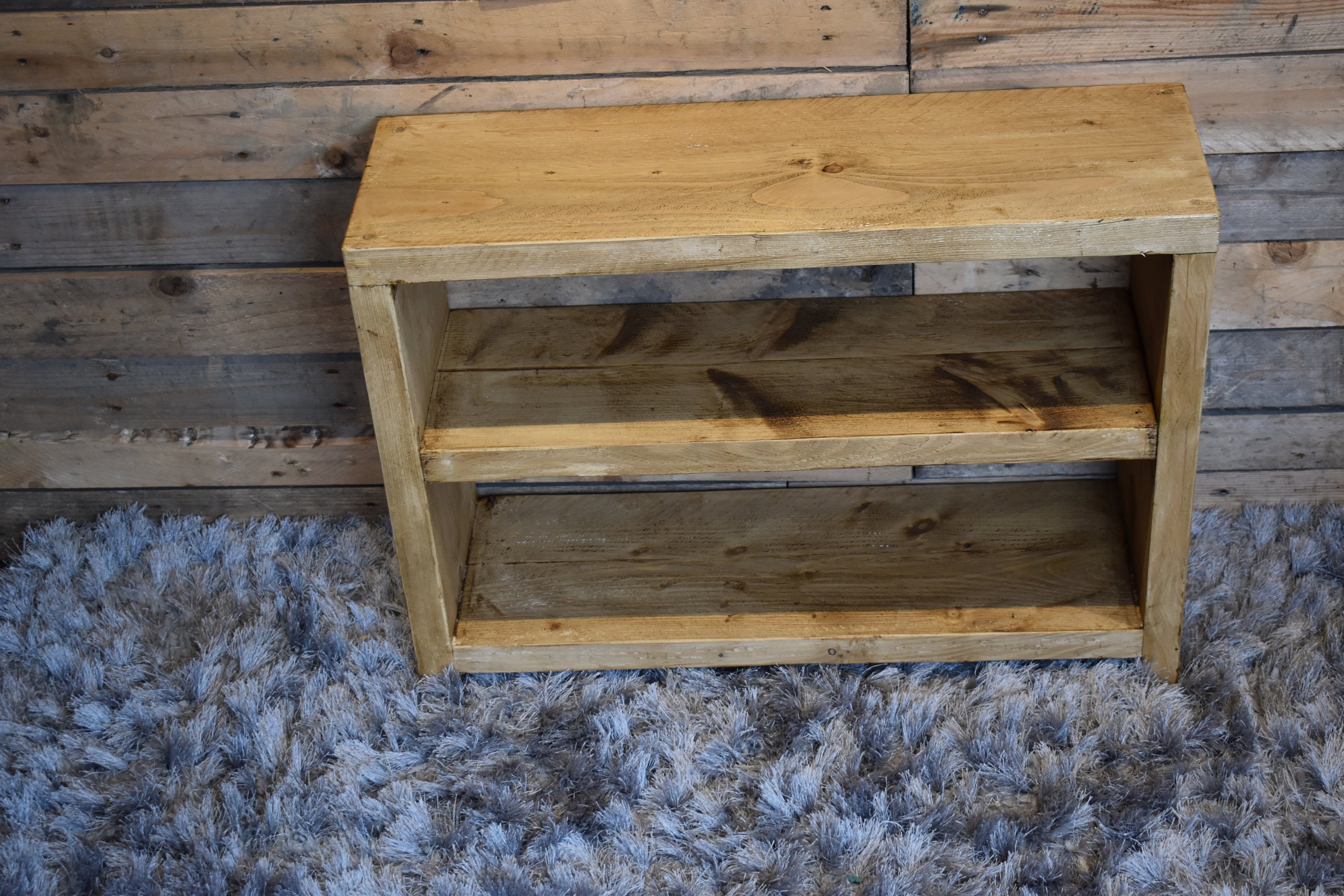 Rustic Reclaimed shoe rack made from reclaimed pine scaffold | Etsy