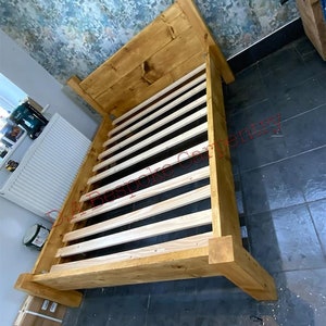 Solid Wood Rustic Beds, Planked Double Bed. Made From Reclaimed Pine ...