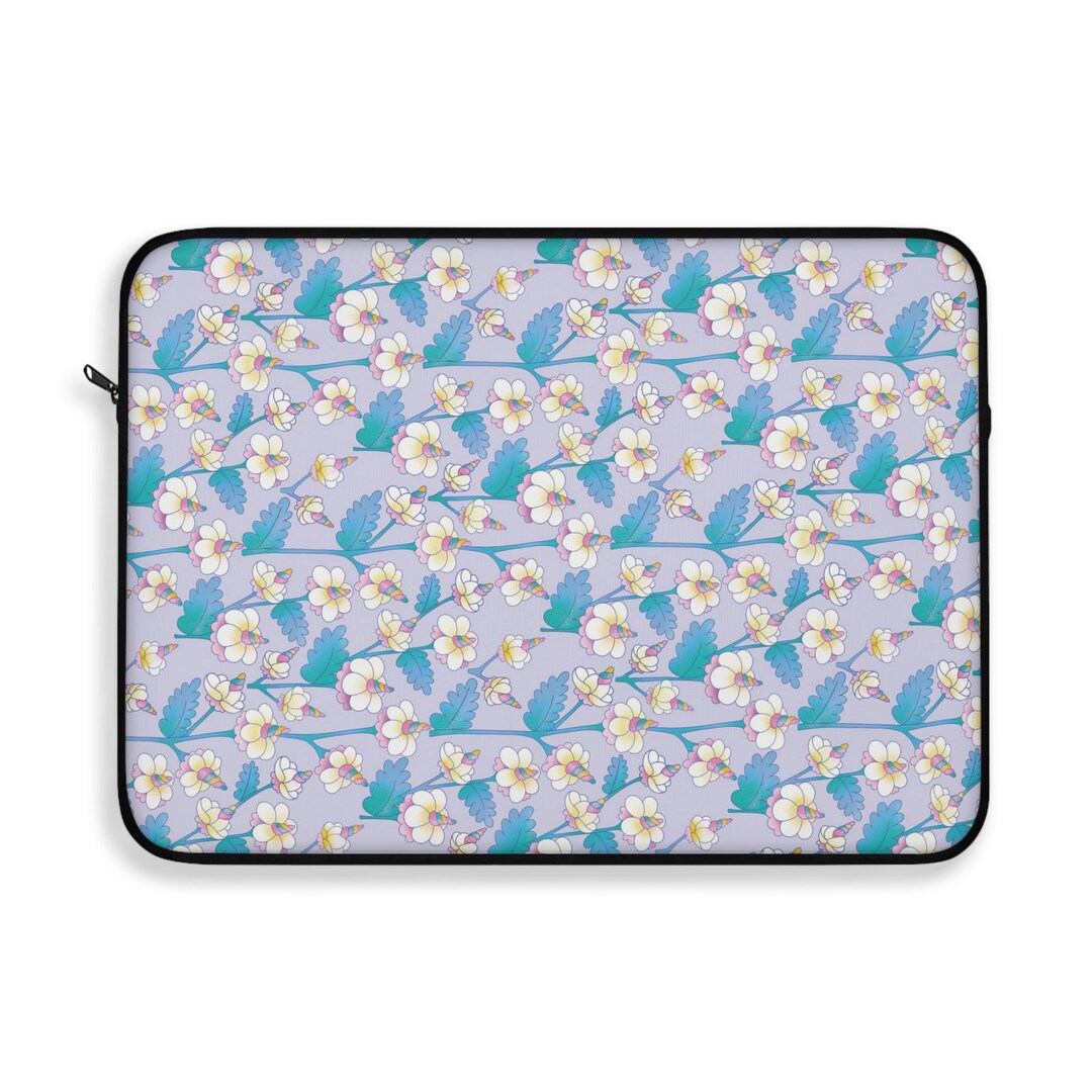 Unicorn Floral Laptop Sleeve Feminine Patterned Computer Case, Gift ...