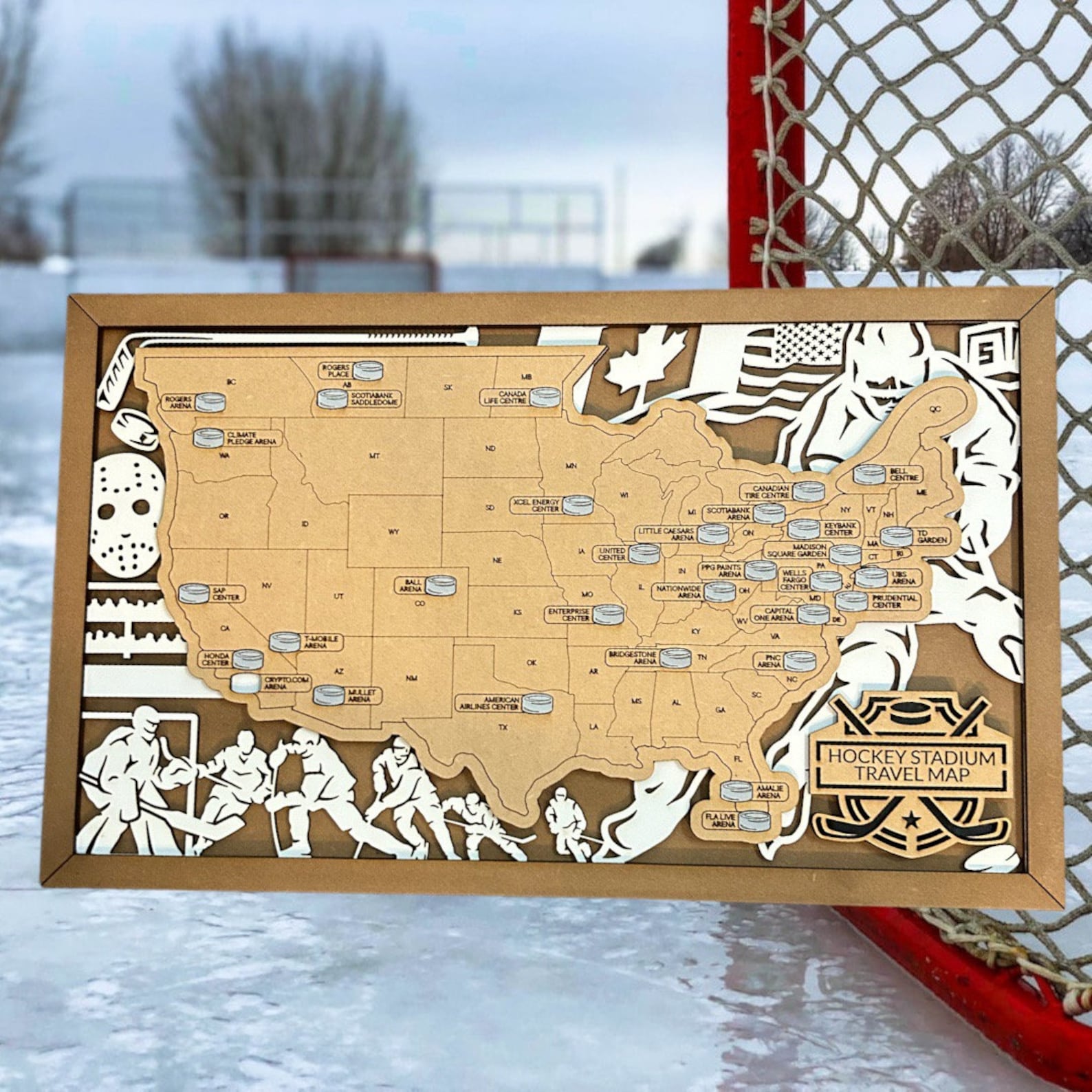 Hockey Stadium Tracker Map - Etsy