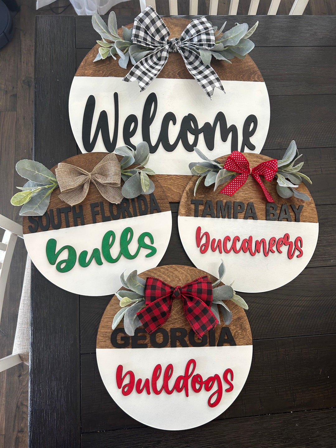 Sports Team Round Welcome Sign - Etsy
