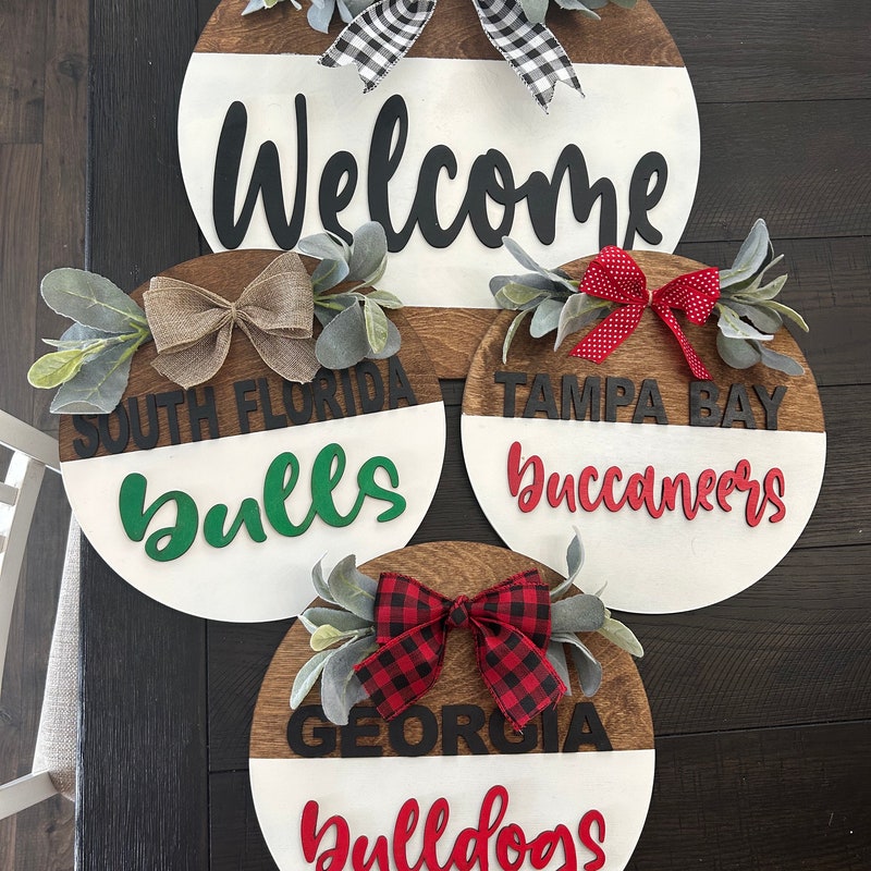 Round Welcome Sign - Etsy