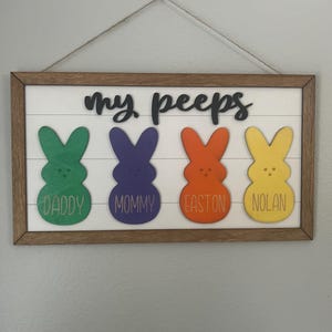 Hanging With My Peeps | Family Sign | Easter Sign | Easter Family Sign ...