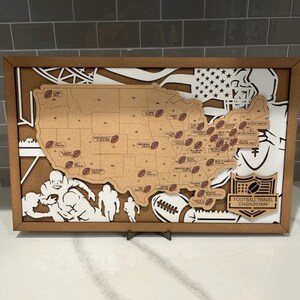 Football Stadium Tracker Map - Etsy