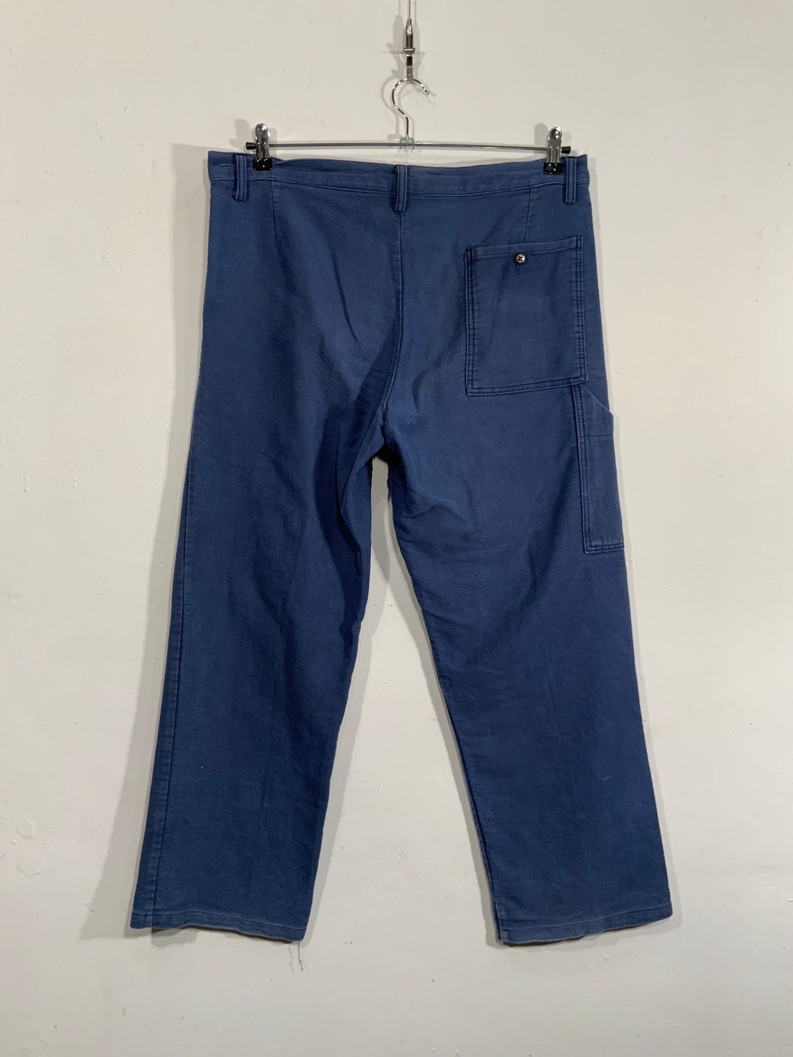 100% Cotton Workwear Factory Trouser in Soft Electric Blue | Etsy