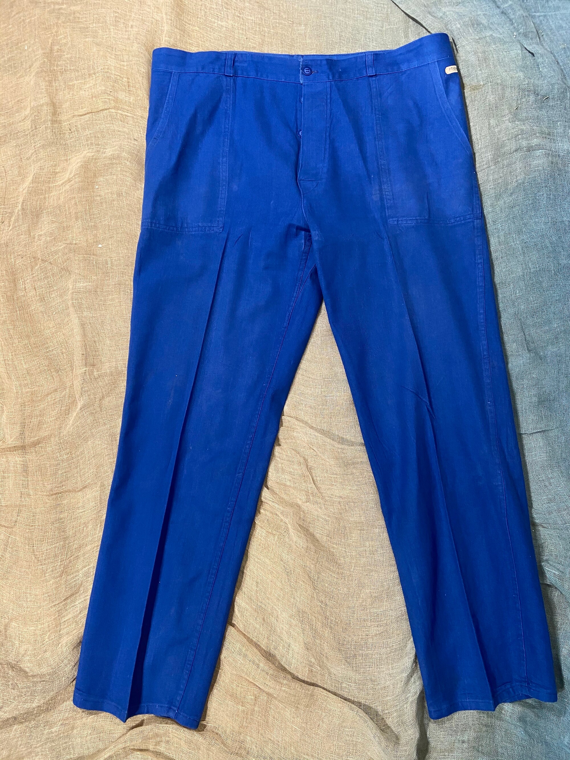 Electric Blue Workwear Trousers - Etsy